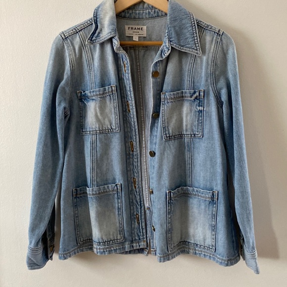 Frame Denim | Jackets & Coats | Frame Four Pocket Denim Jacket | Poshmark